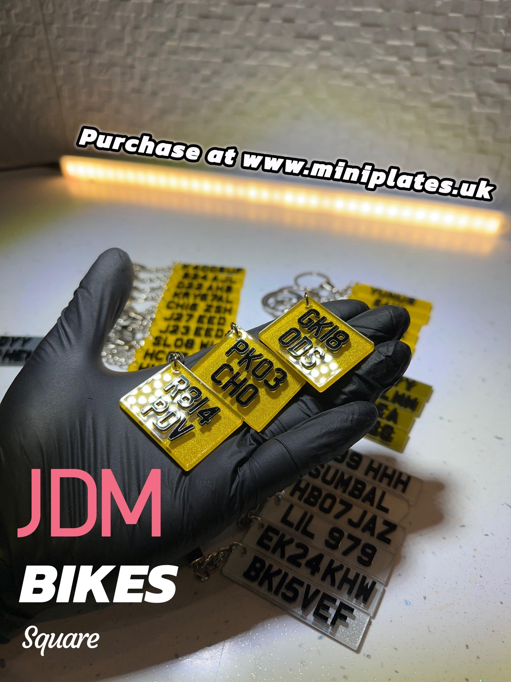 Mini Plates UK | Personalised Number Plate Keyring / Keychains