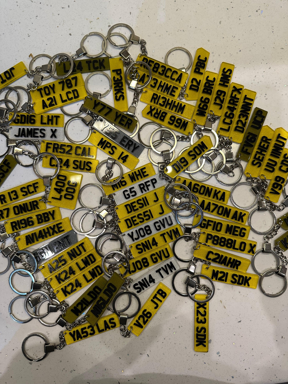 Mini Plates UK | Personalised Number Plate Keyring / Keychains