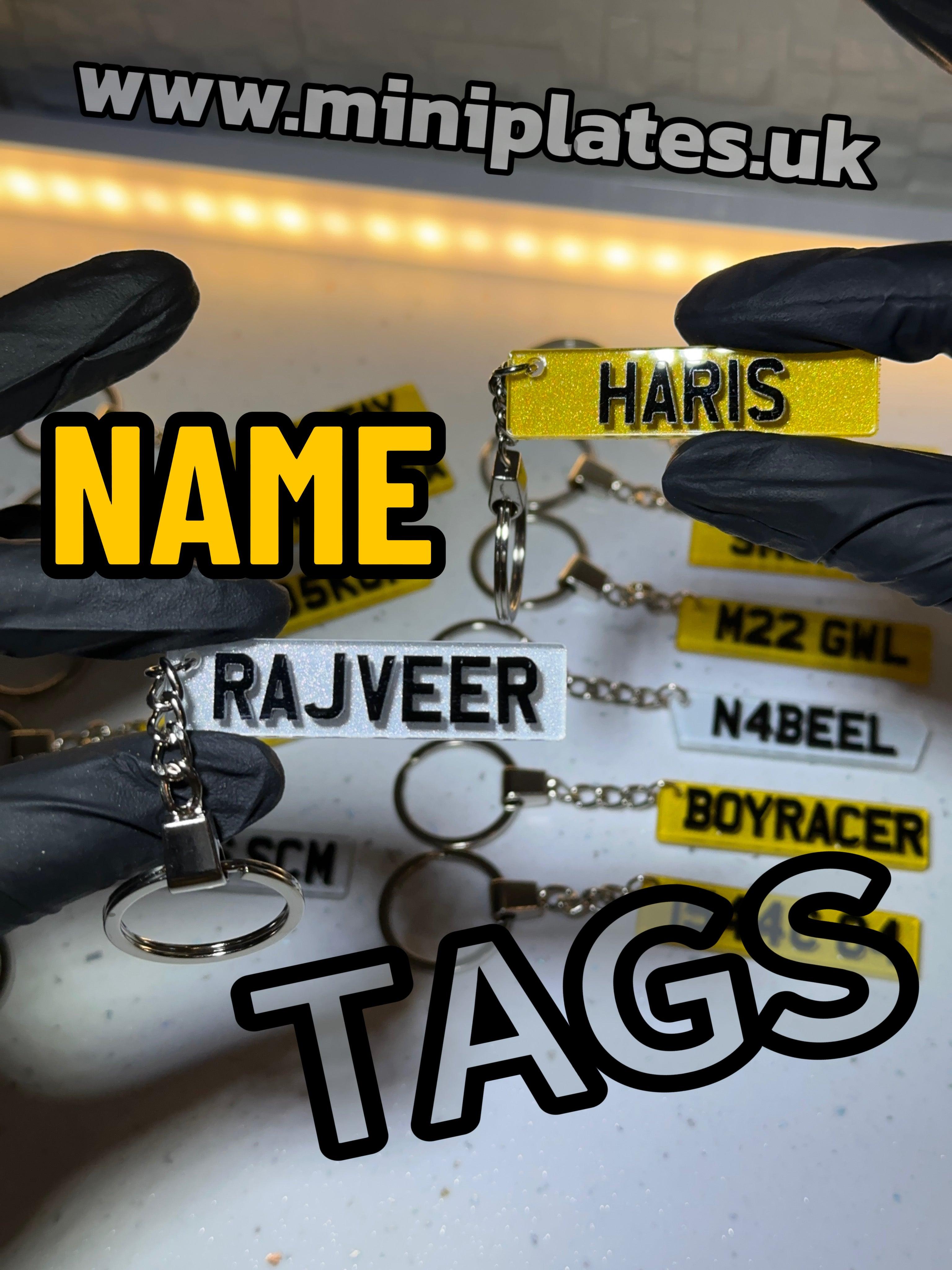 Mini Plates UK | Personalised Number Plate Keyring / Keychains
