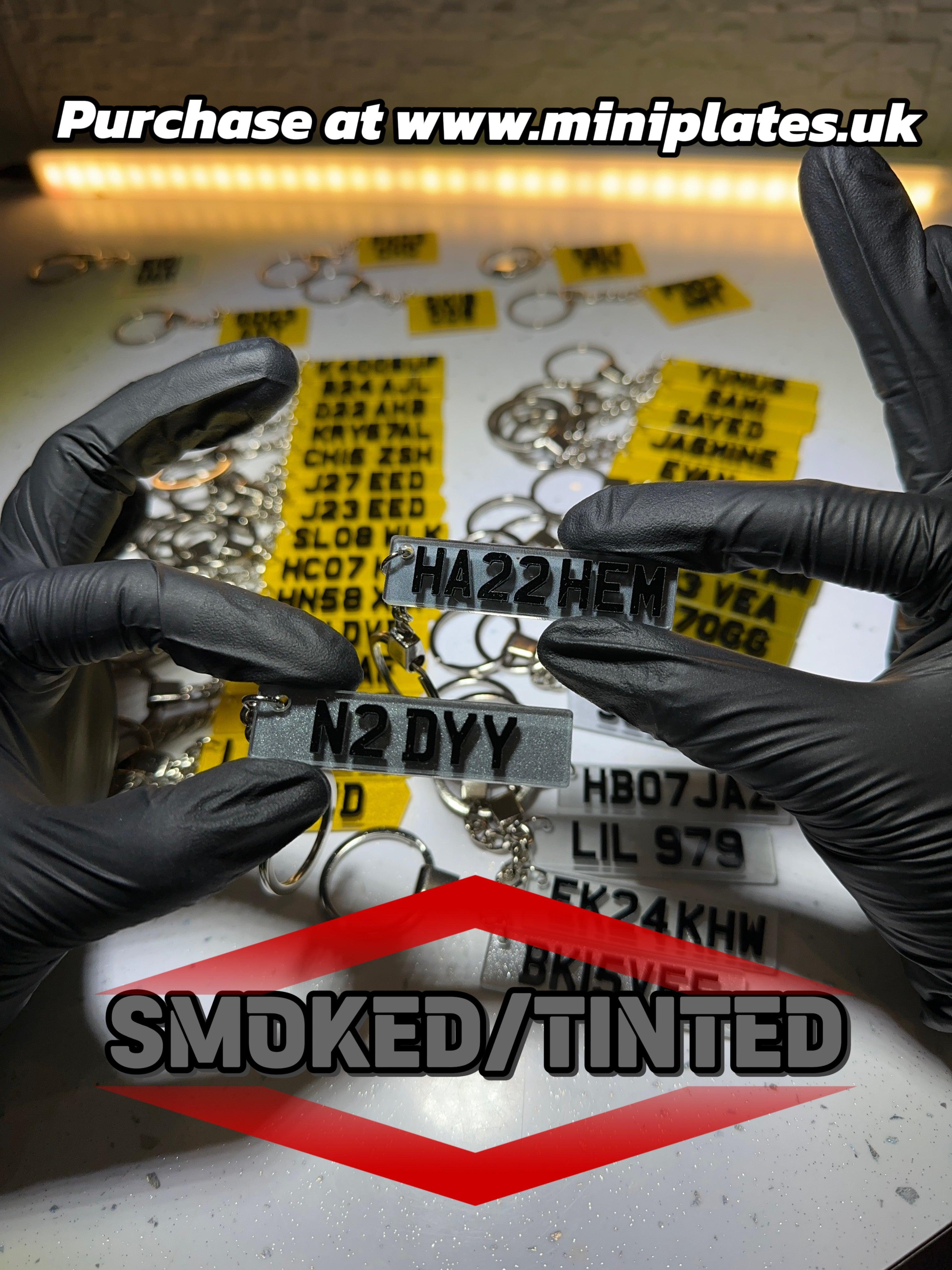 Mini Plates UK | Personalised Number Plate Keyring / Keychains