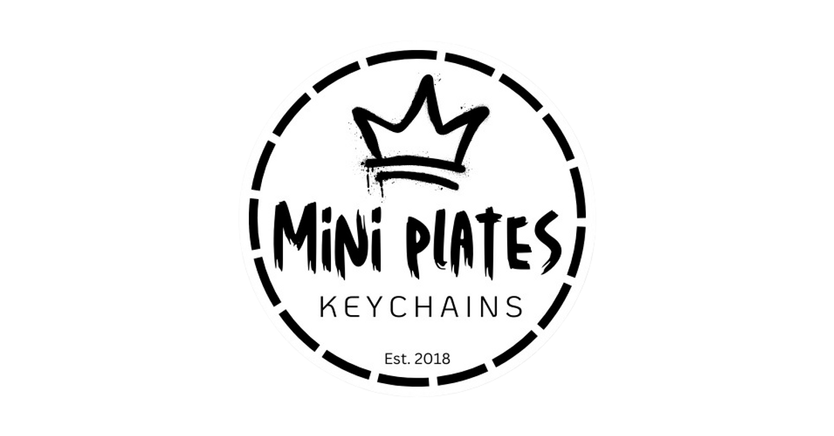Mini Plates UK | Personalised Number Plate Keyring / Keychains